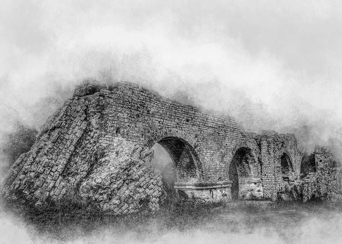 'Roman aqueduct' Poster by Alain Gaymard | Displate