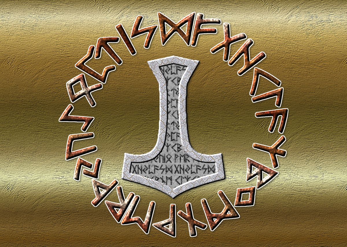 'Mjolnir' Poster by Robert Felan | Displate