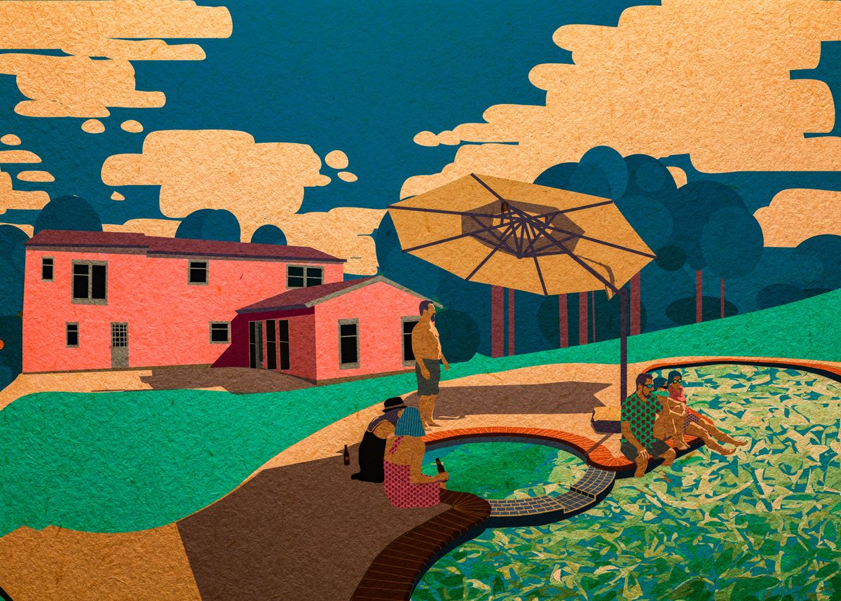 'hot weather' Poster, picture, metal print, paint by Stas Toba | Displate