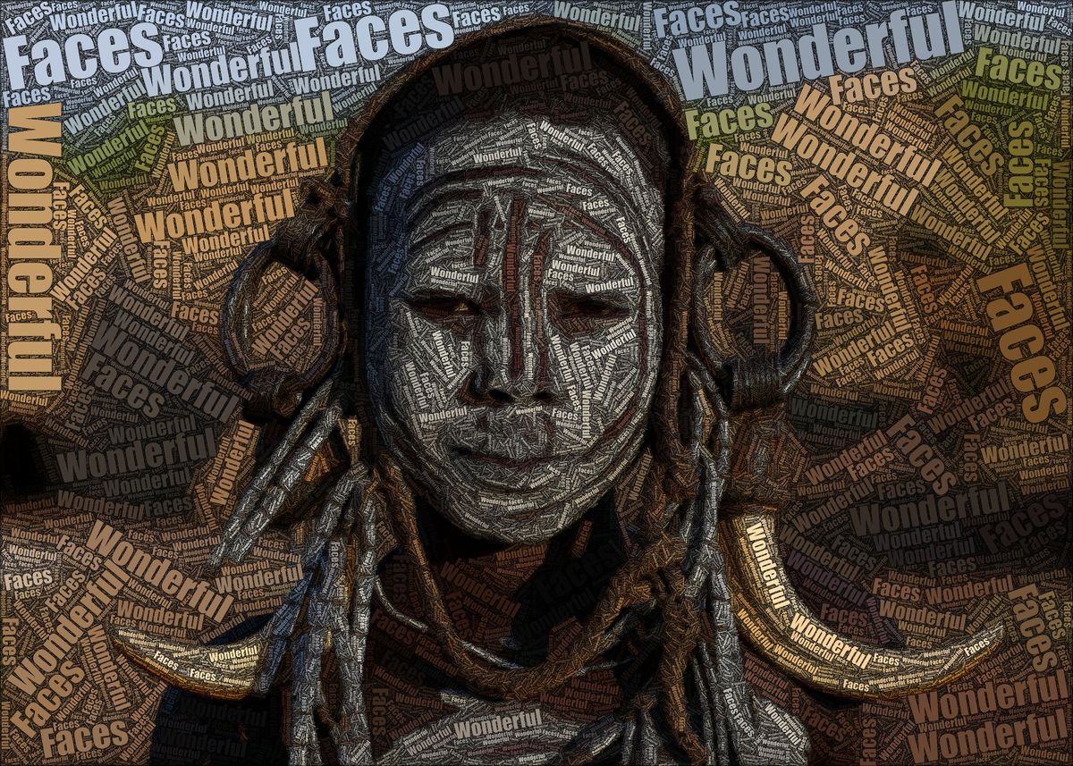 'Wonderful faces' Poster, picture, metal print, paint by Aivaras ...