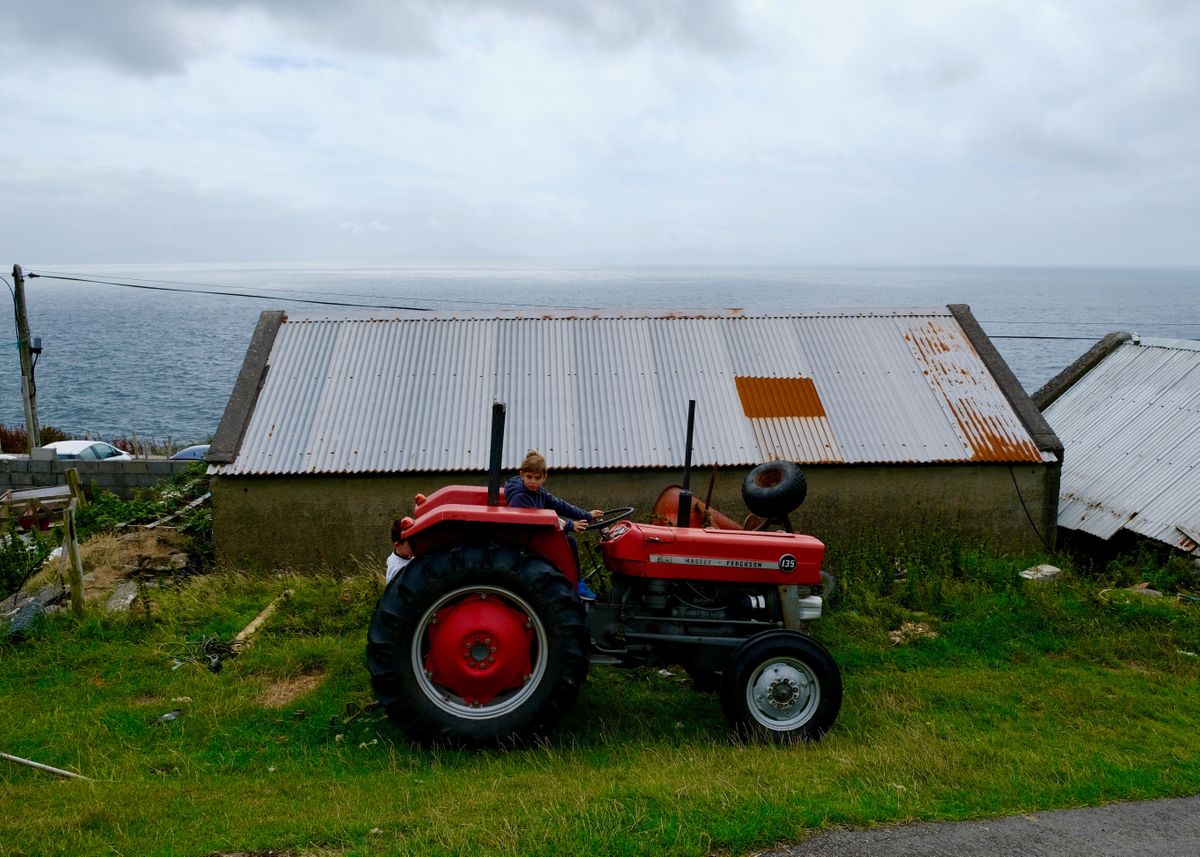 'BIG RED TRACTOR' Poster, picture, metal print, paint by Zoë Keller ...