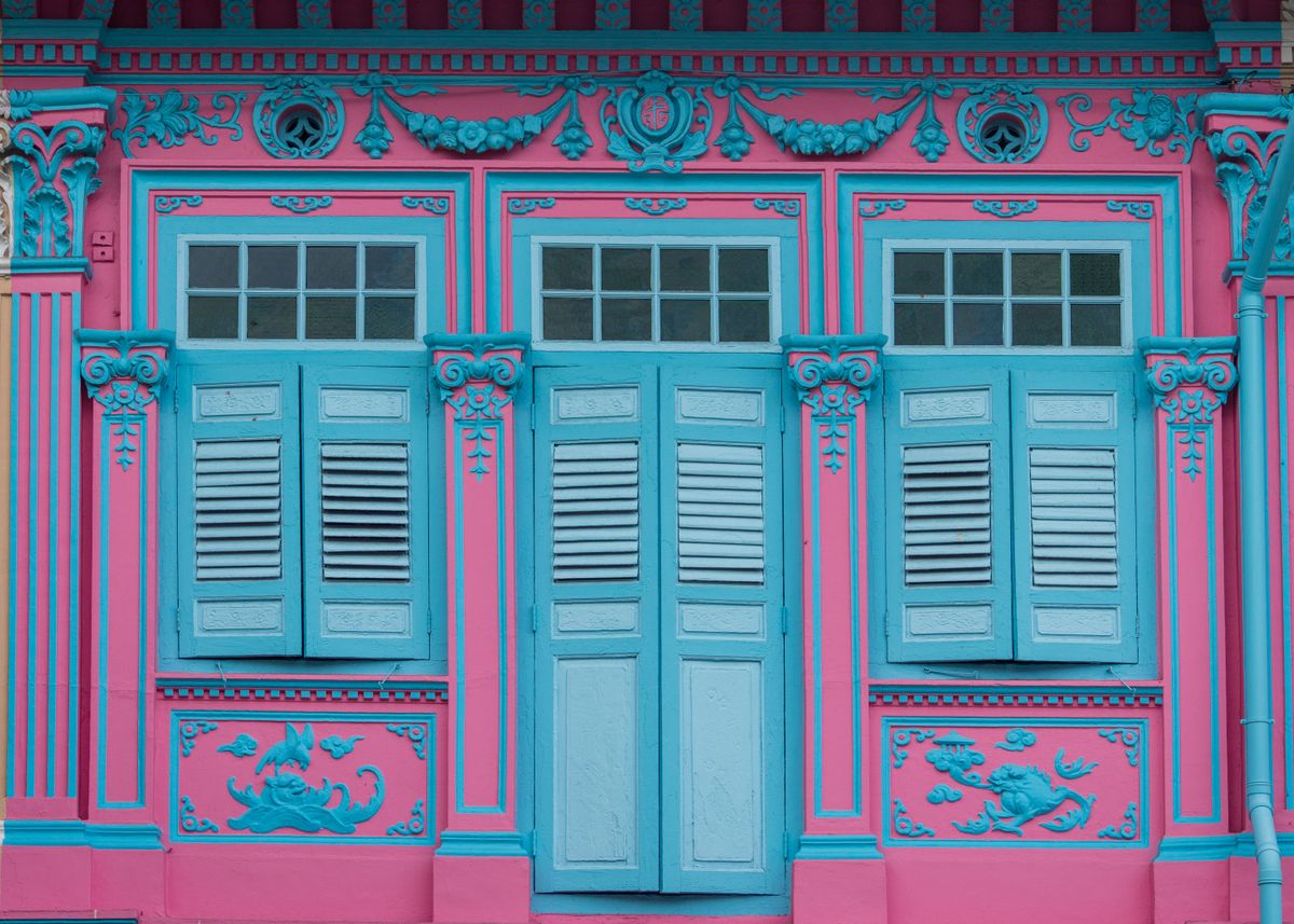 'Peranakan Shophouse' Poster, picture, metal print, paint by Travelling ...