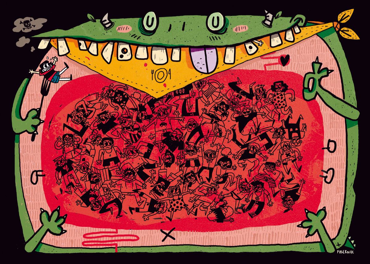 'Friendly Dragon' Poster, picture, metal print, paint by Sara Wyskiel ...