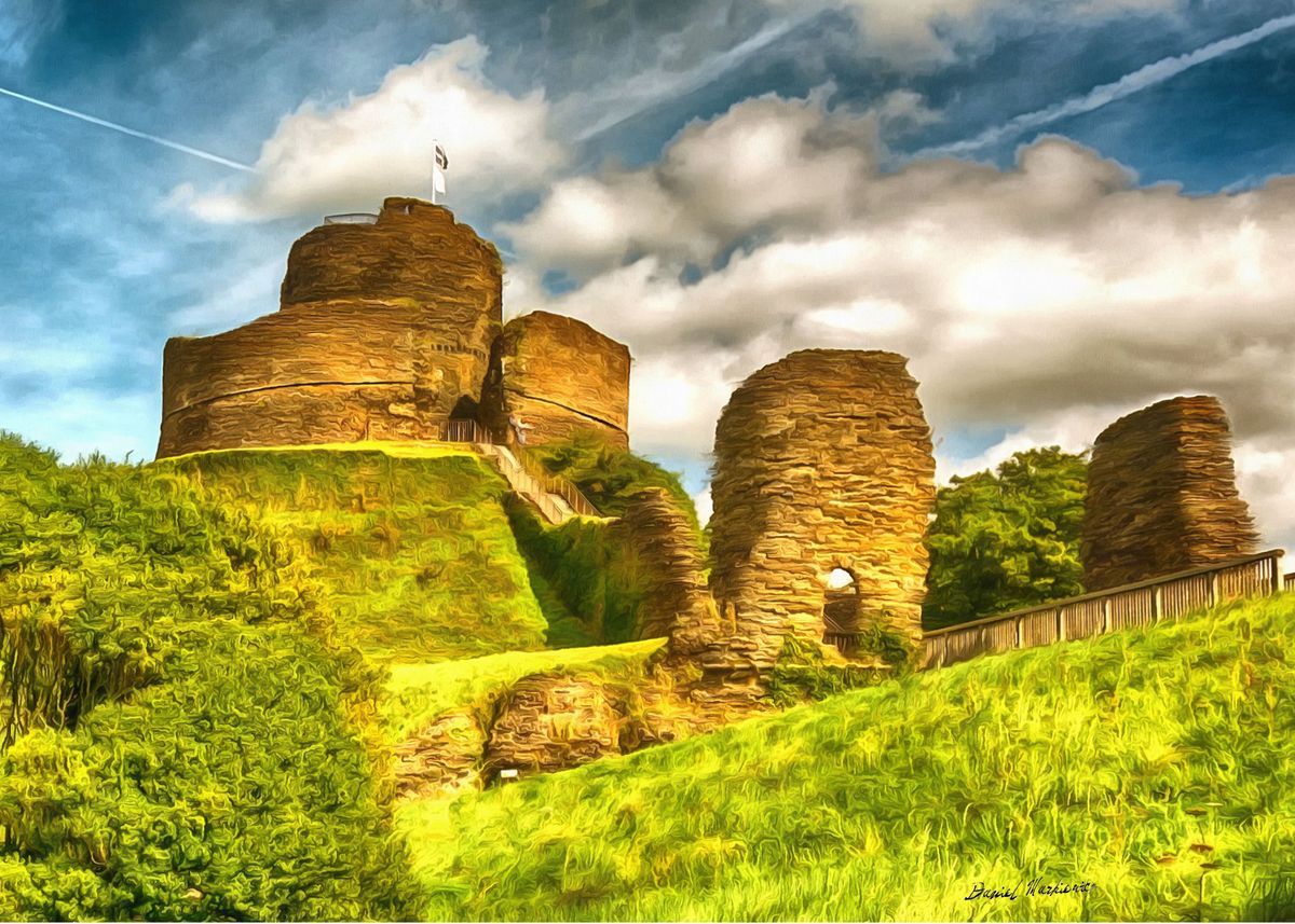 'Launceston Castle' Poster, picture, metal print, paint by Daniel ...