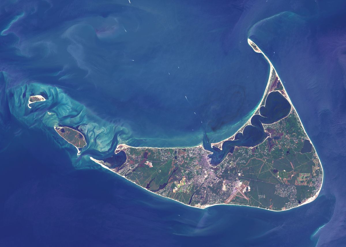 'Nantucket Satellite Map' Poster, picture, metal print, paint by Smart ...