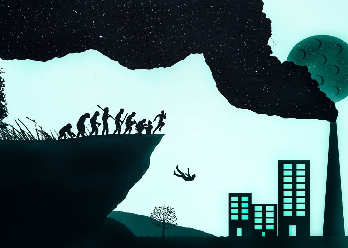 'humans end' Poster, picture, metal print, paint by yogee dandotiya ...