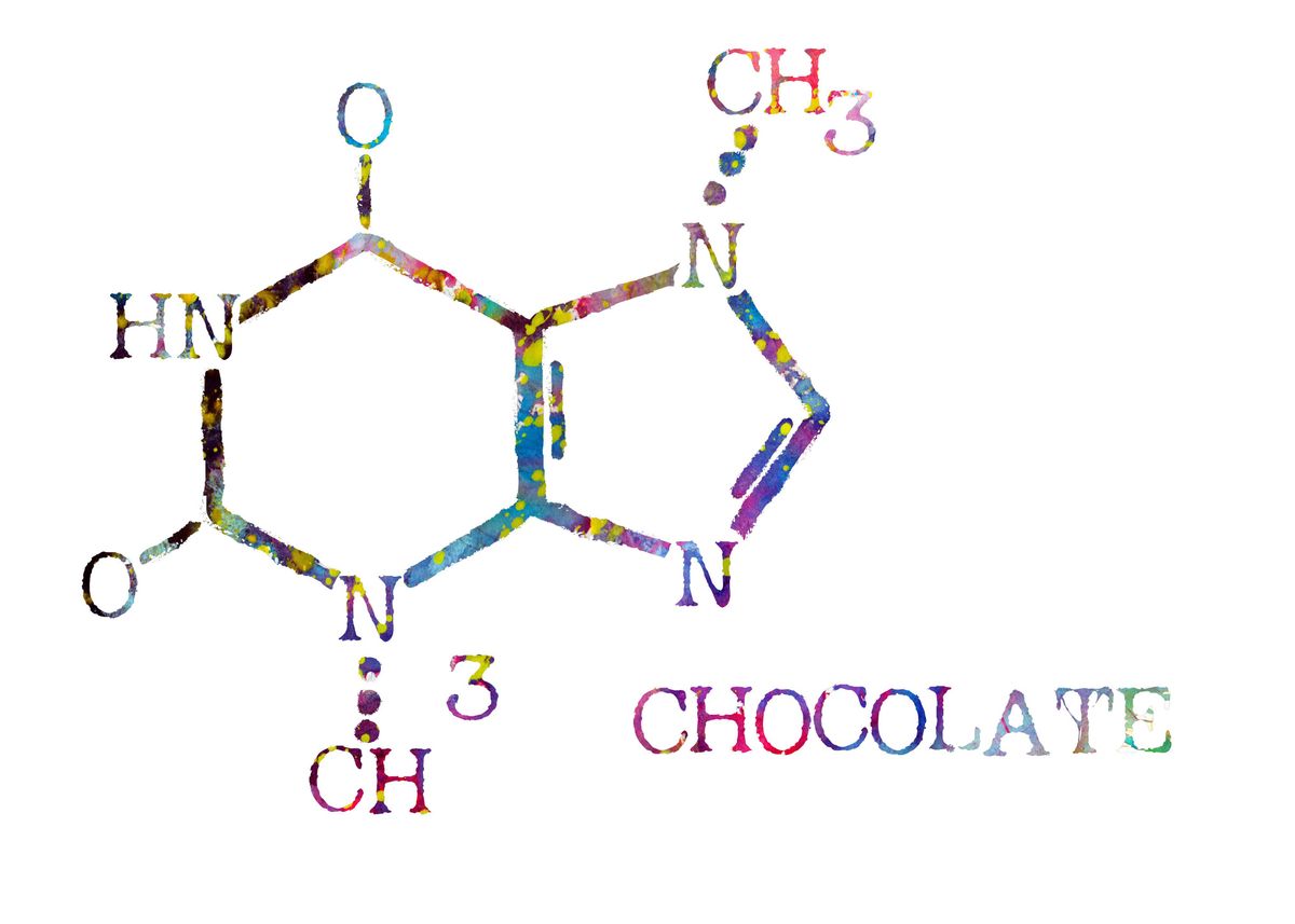 'Chocolate Molecule ' Poster by Erzebet Prikel | Displate