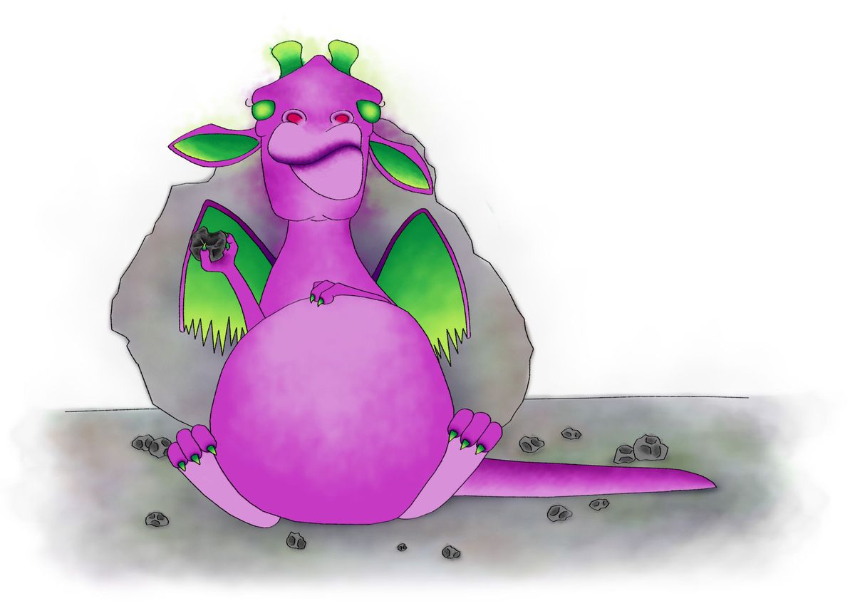 'Greedy Dragon' Poster, picture, metal print, paint by Emma L Kurran ...