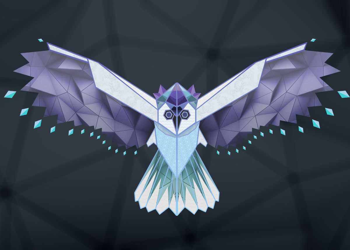 'Ice Owl' Poster, picture, metal print, paint by Lumos19 Studio | Displate