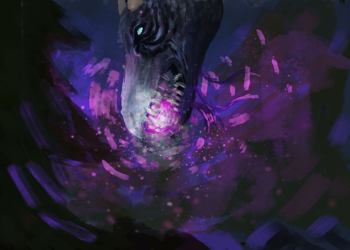 'Dragon beam closeup' Poster, picture, metal print, paint by Surdu ...