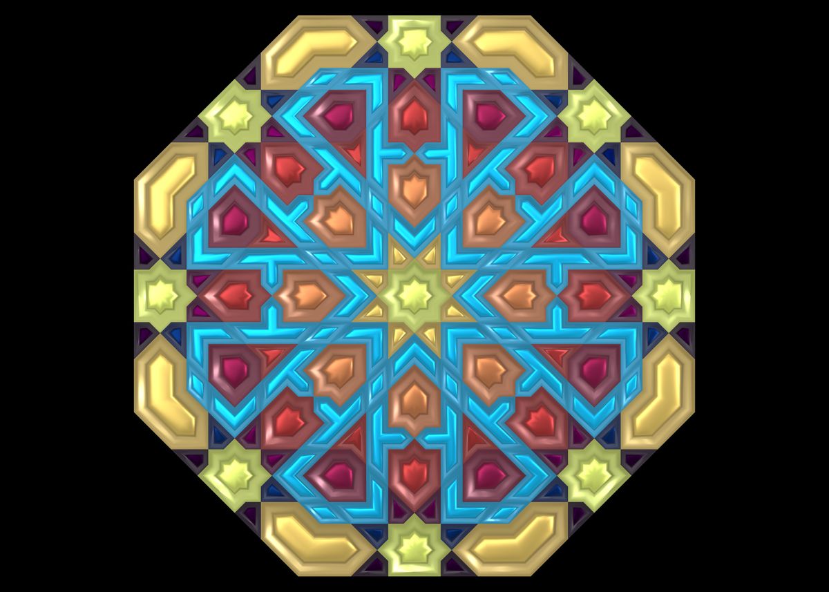 'Octagon Islamic Geometry' Poster by Girih Design | Displate