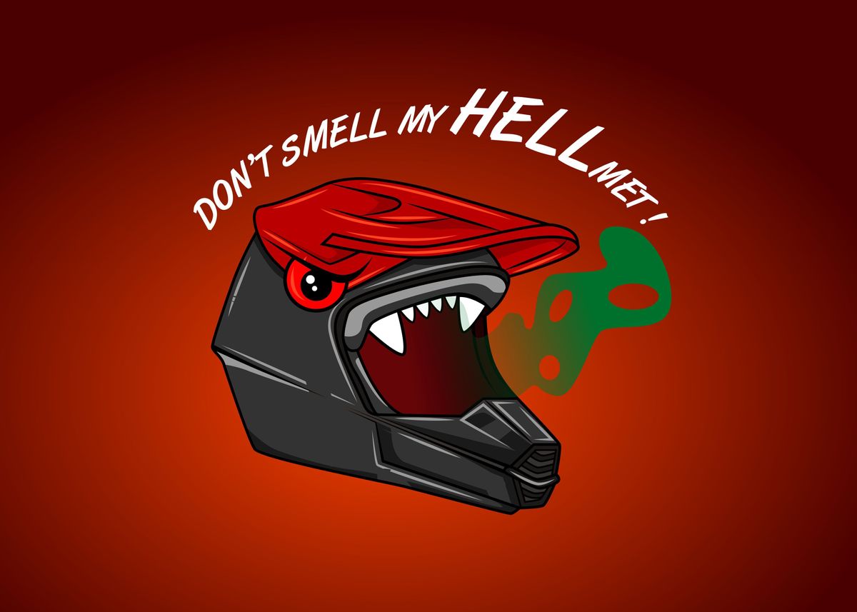 'HELLMET' Poster by Ram Gubalane | Displate