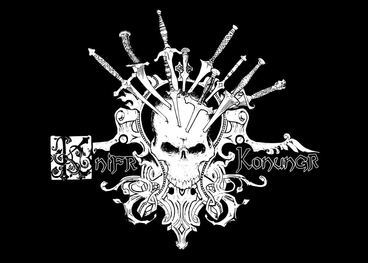 'crown of daggers' Poster, picture, metal print, paint by E m | Displate