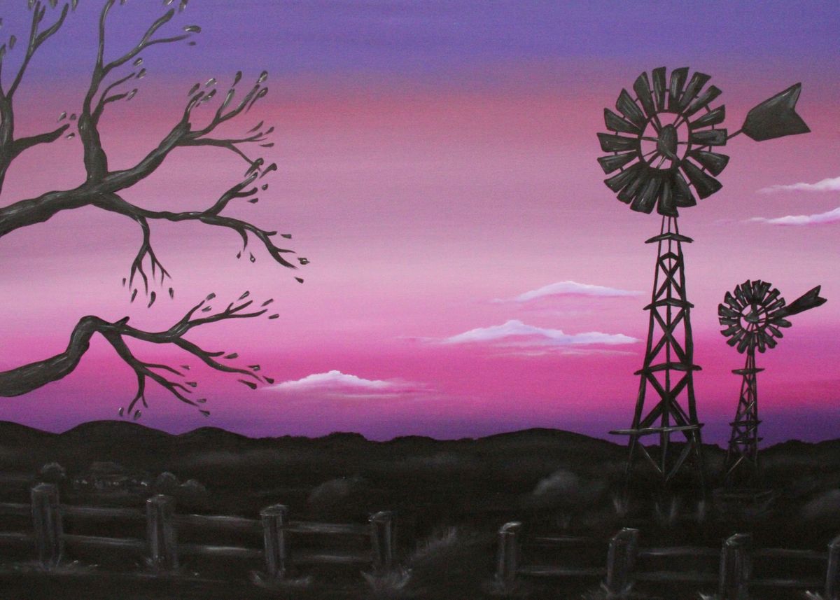 'Outback Sunset' Poster, picture, metal print, paint by Gemma Louise ...