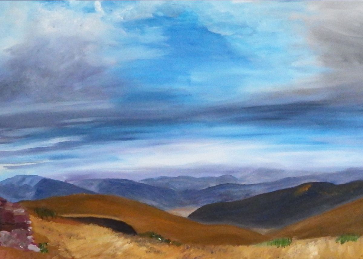 'Somewhere in the mountains' Poster, picture, metal print, paint by ...