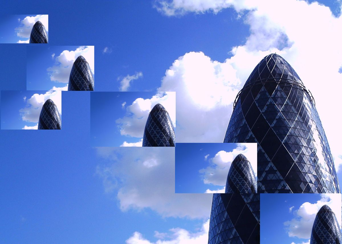 'GHERKIN BUILDING LONDON' Poster, picture, metal print, paint by ...