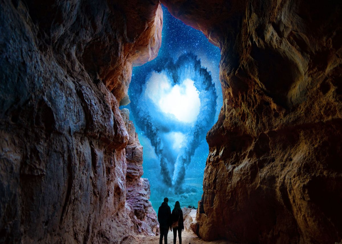 'Cave of love' Poster, picture, metal print, paint by Milos Maric ...