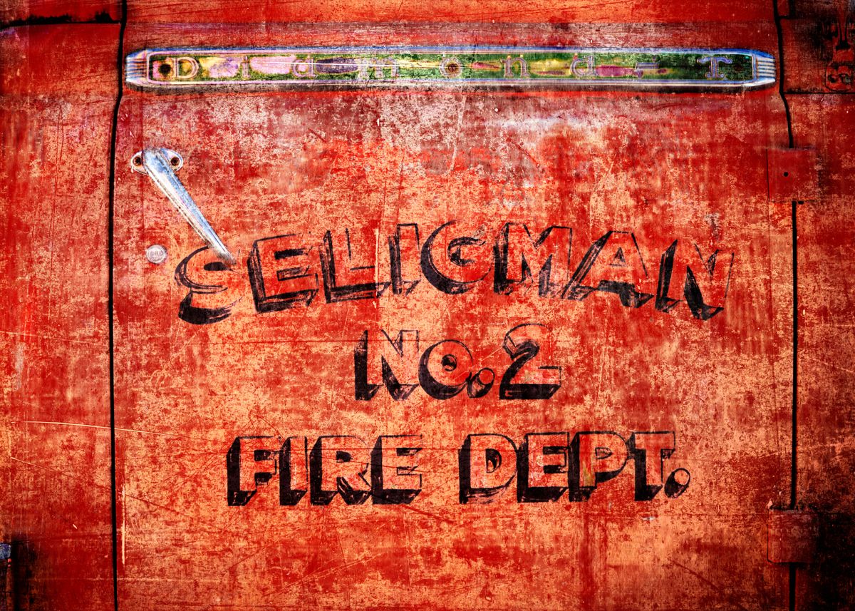 'Fire Engine Door' Poster, picture, metal print, paint by David Hare ...