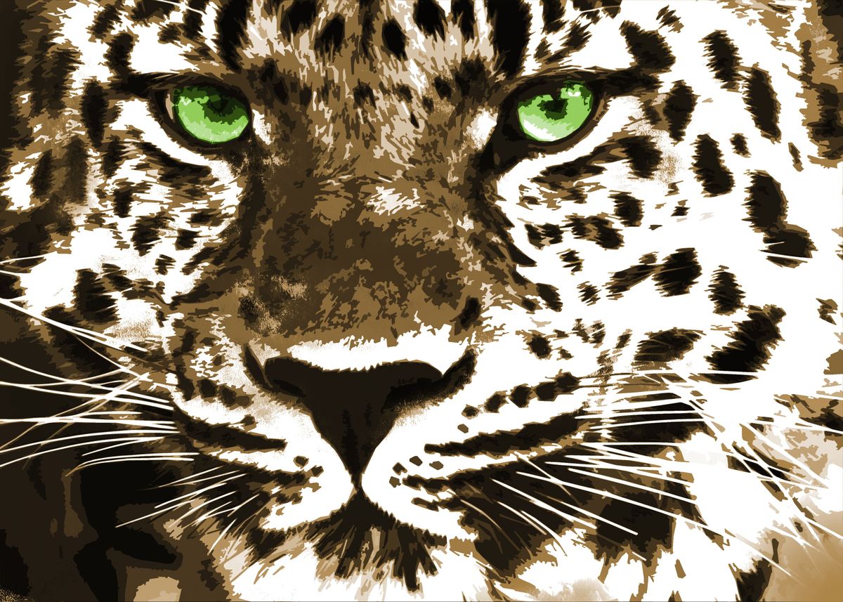 'Amur Leopard ' Poster, picture, metal print, paint by Steven Domingo ...