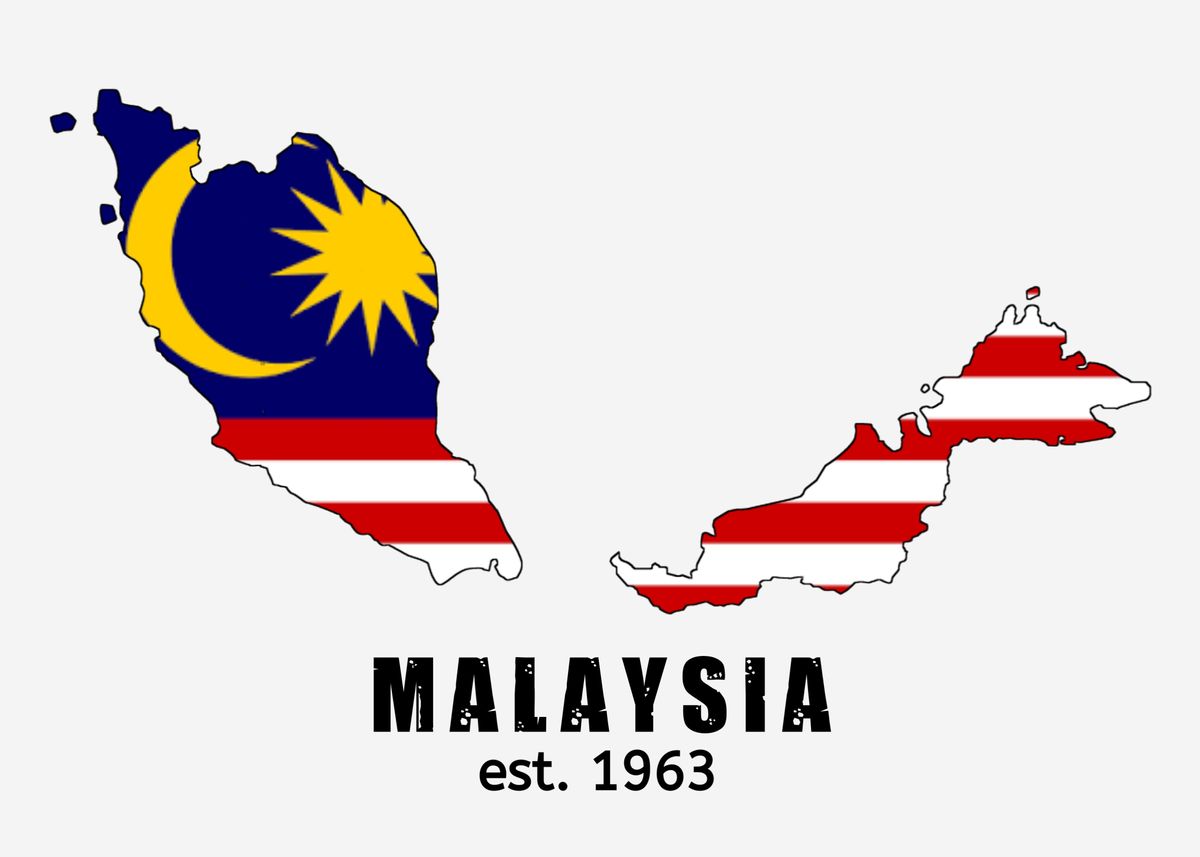 'Malaysia map ' Poster, picture, metal print, paint by Miracle Studio ...