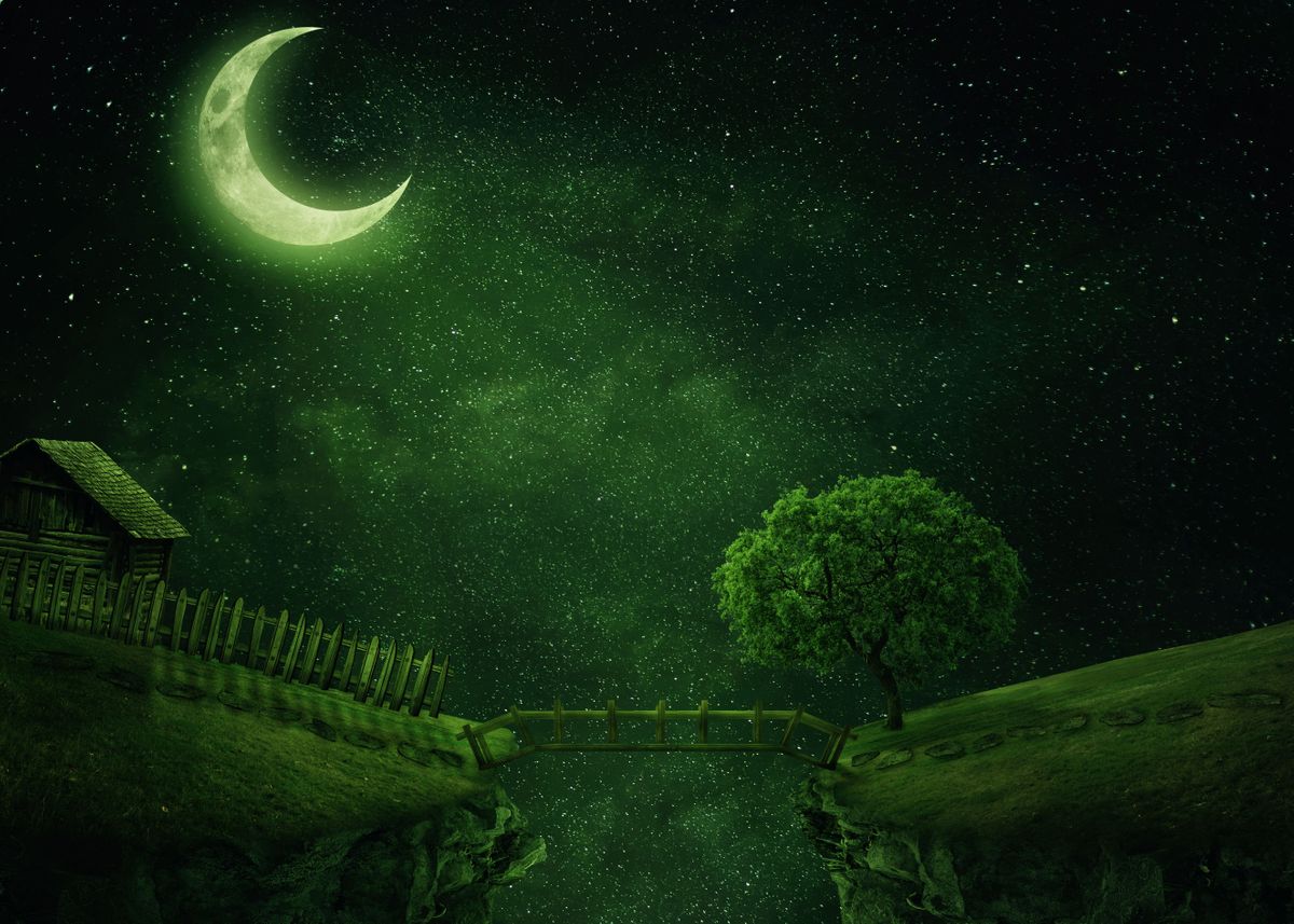 'magic night' Poster, picture, metal print, paint by PsychoShadow ...