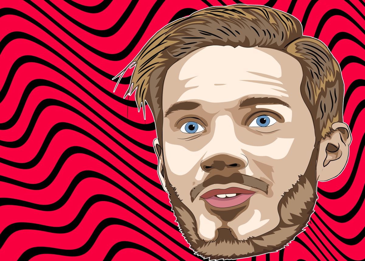 'PewDiePie ' Poster, picture, metal print, paint by James Navarro ...
