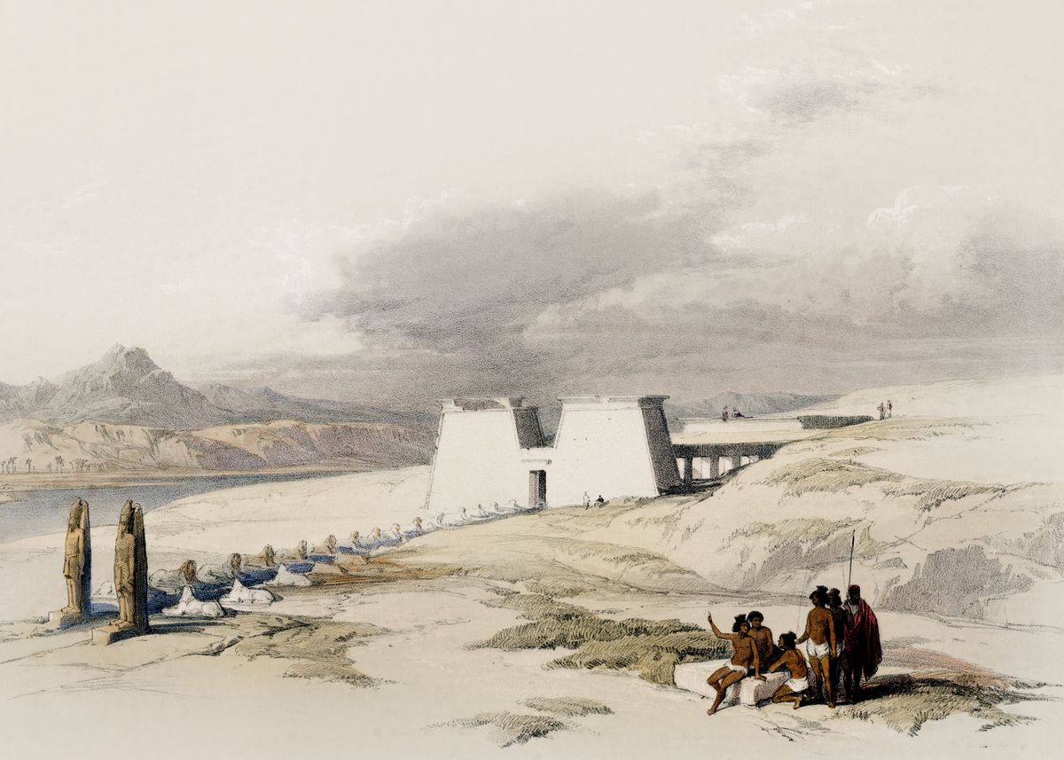 'Temple of Wady Sabua 1849' Poster, picture, metal print, paint by Holy ...