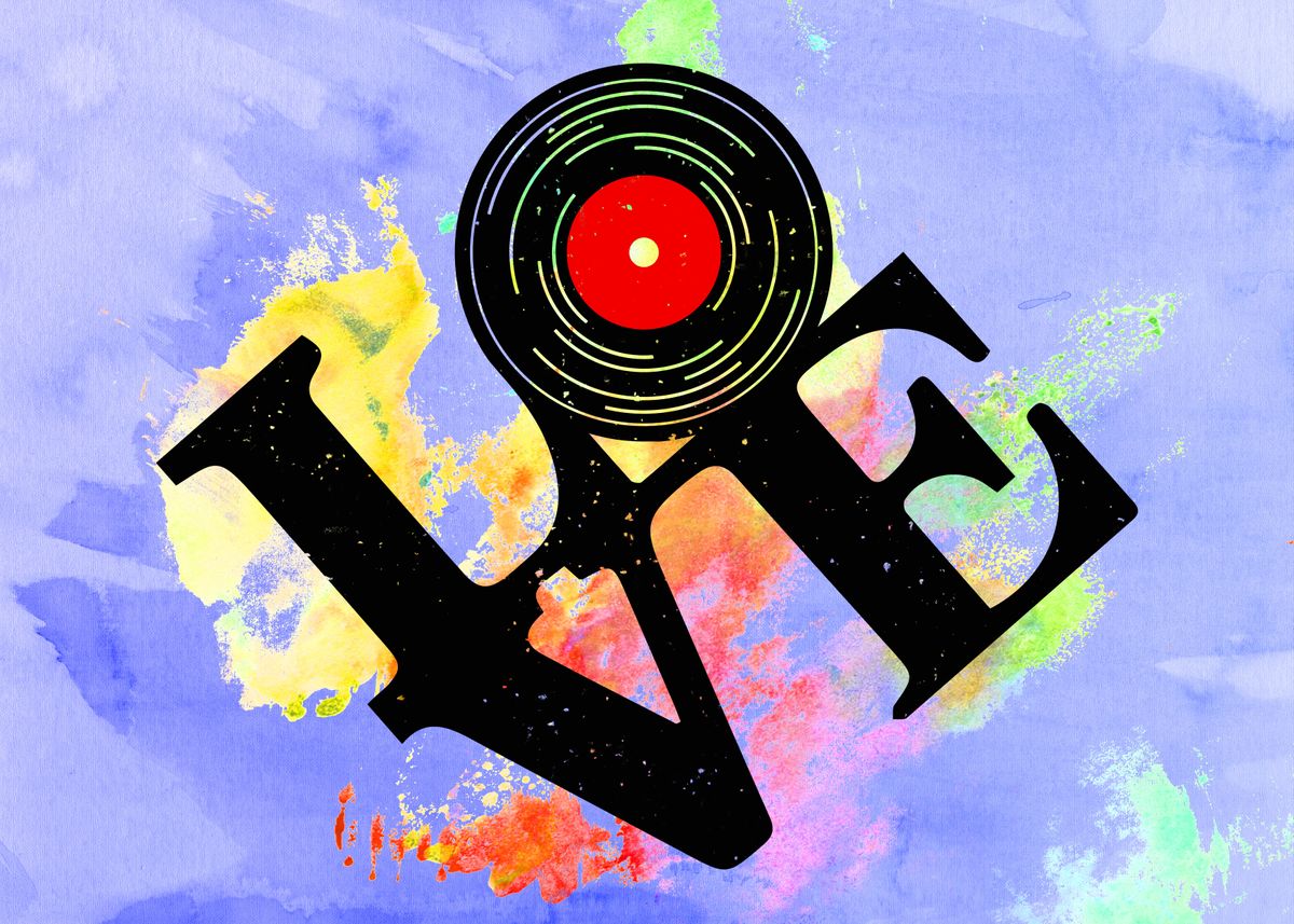 'Forever Vinyl Love' Poster, picture, metal print, paint by RAWWR ...