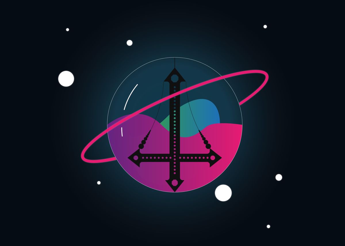 'Satans Planet' Poster, picture, metal print, paint by Liss | Displate