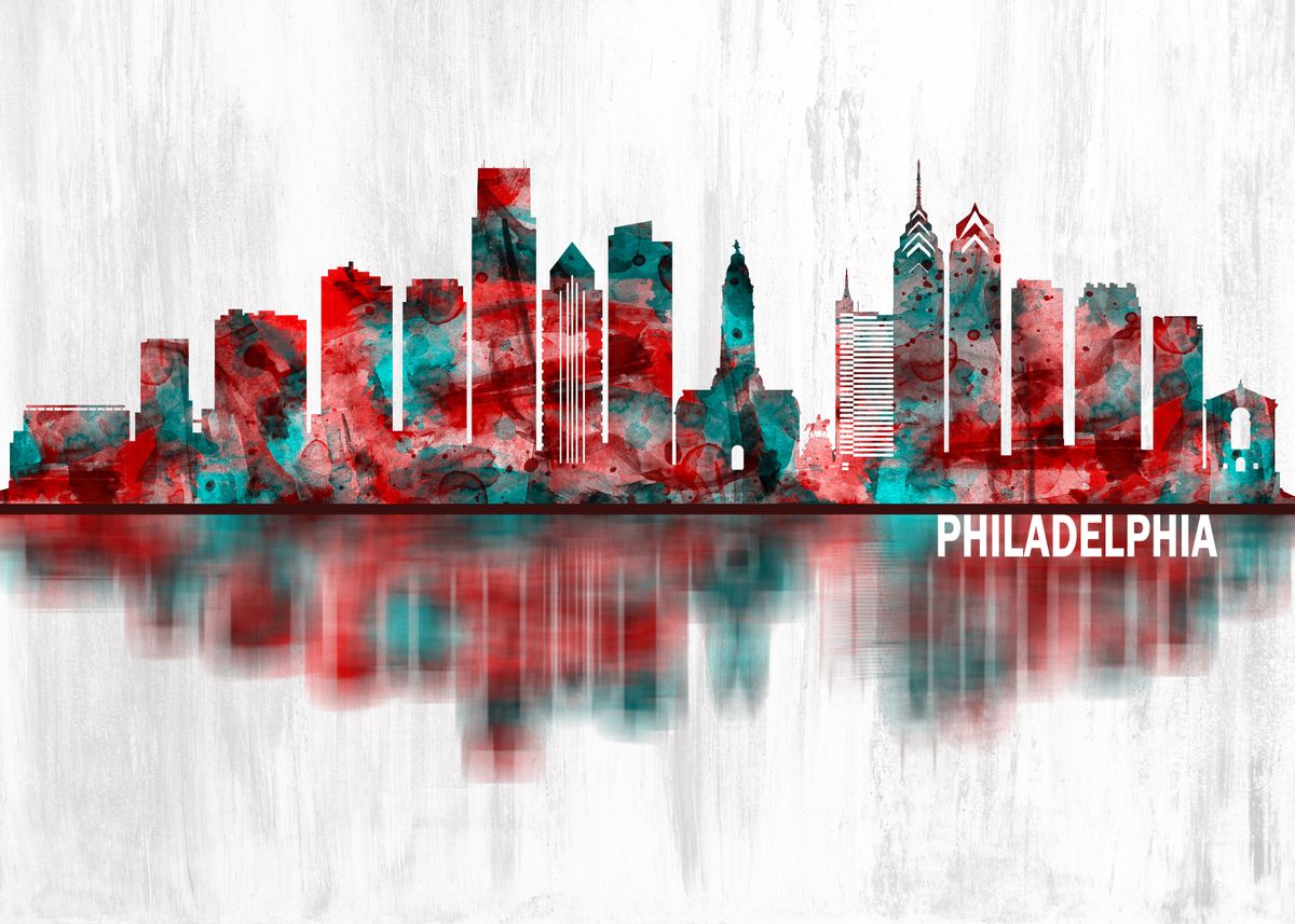 'Philadelphia Skyline' Poster by Towseef Dar | Displate