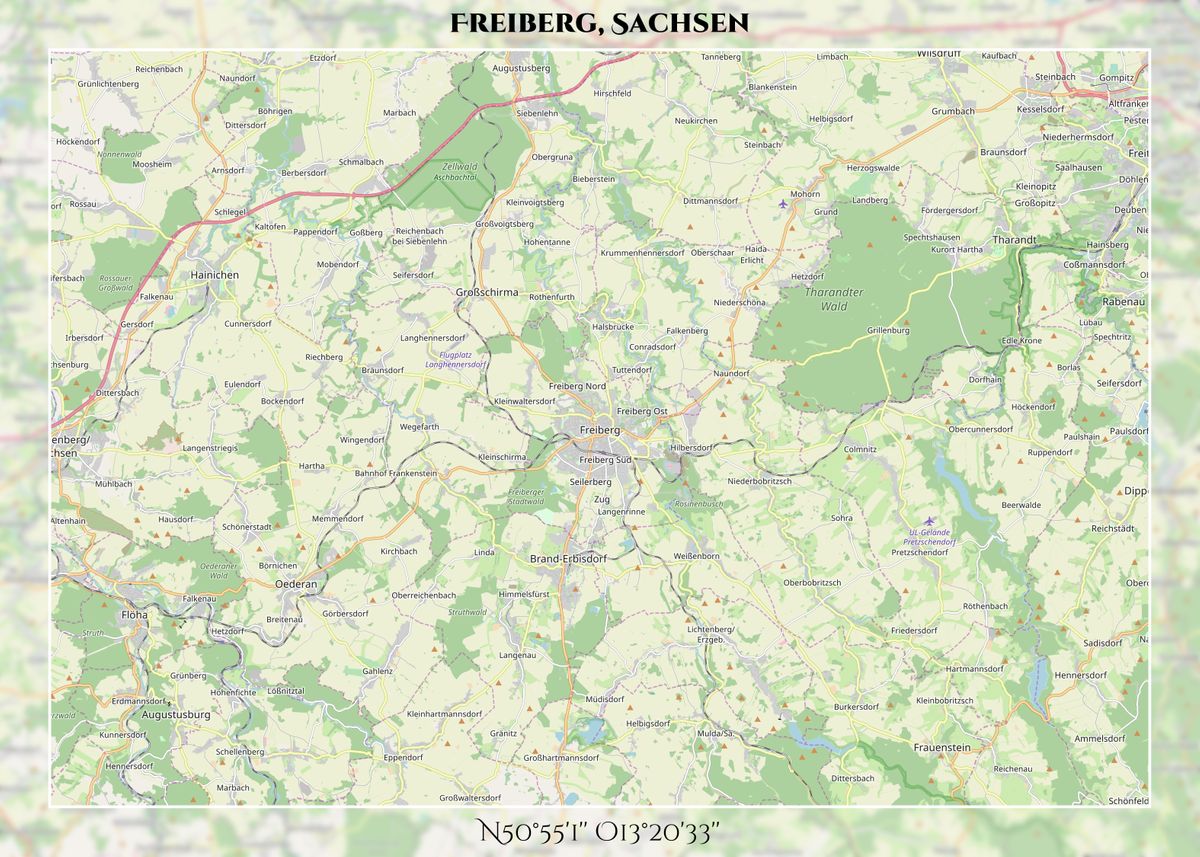 'Freiberg' Poster, picture, metal print, paint by Maik Deininger | Displate