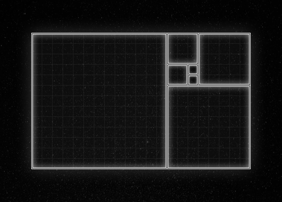'Fibonacci in Space' Poster by Ryan | Displate