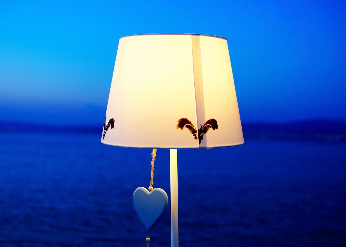 'Seaside night light' Poster, picture, metal print, paint by Justin ...