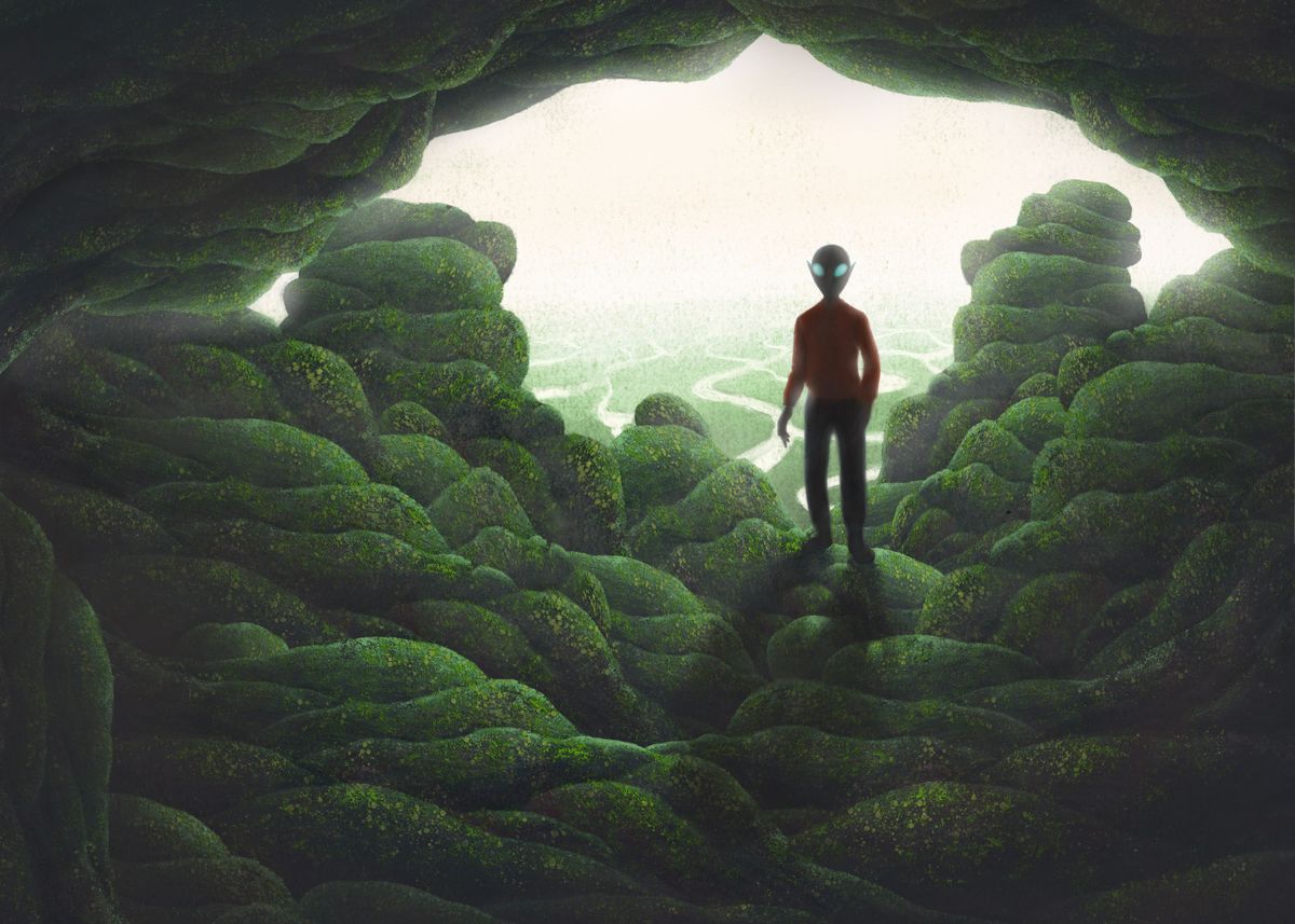 'Alien visitor 6' Poster, picture, metal print, paint by Jorm Sangsorn ...