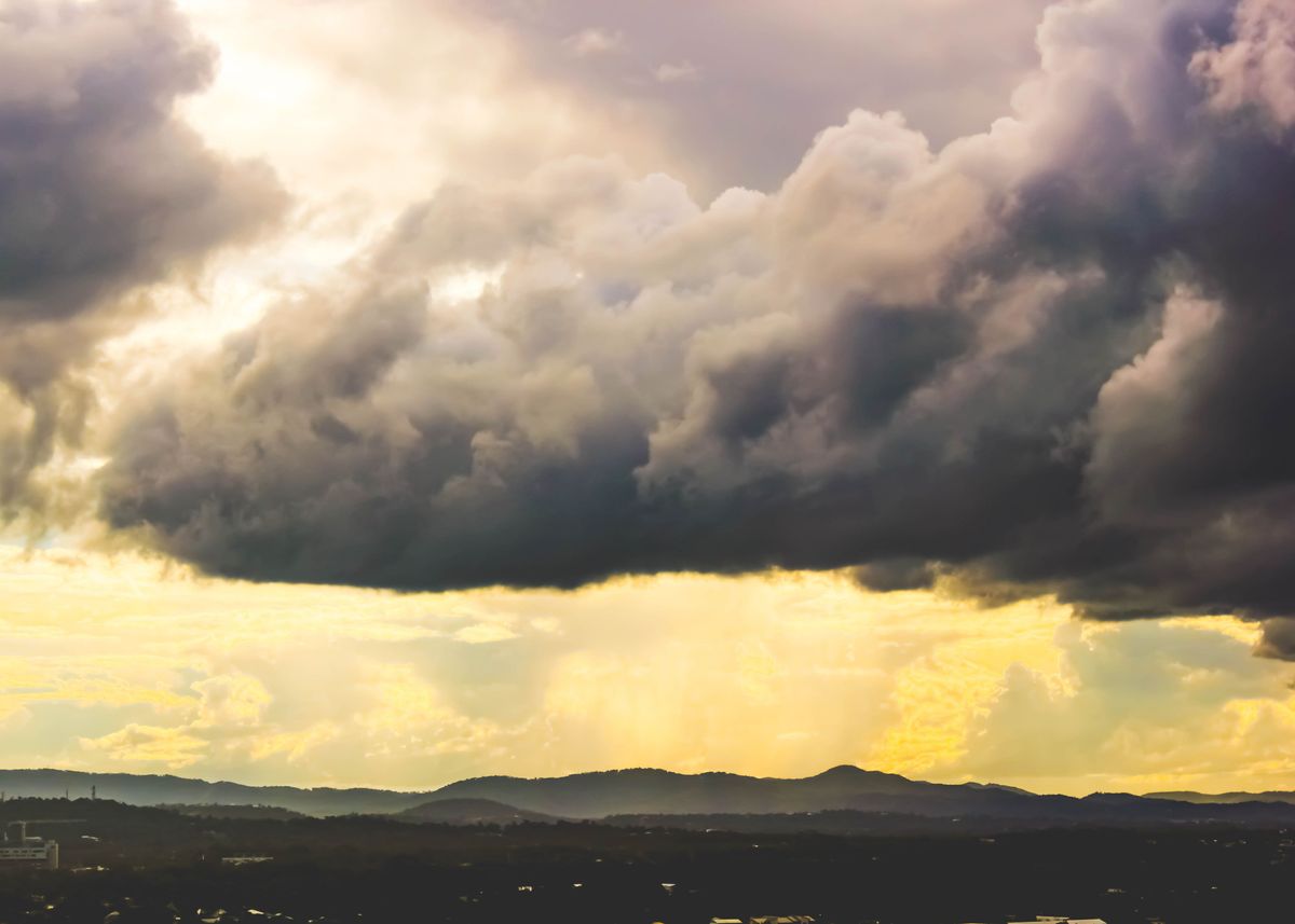 'cloudy day ' Poster, picture, metal print, paint by Ingrid Nagy | Displate