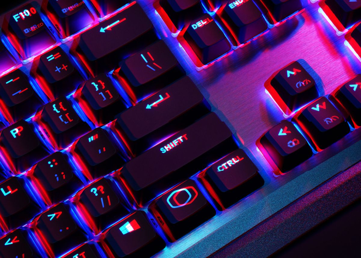 'Glitch Keyboard' Poster, picture, metal print, paint by Cooler Master ...