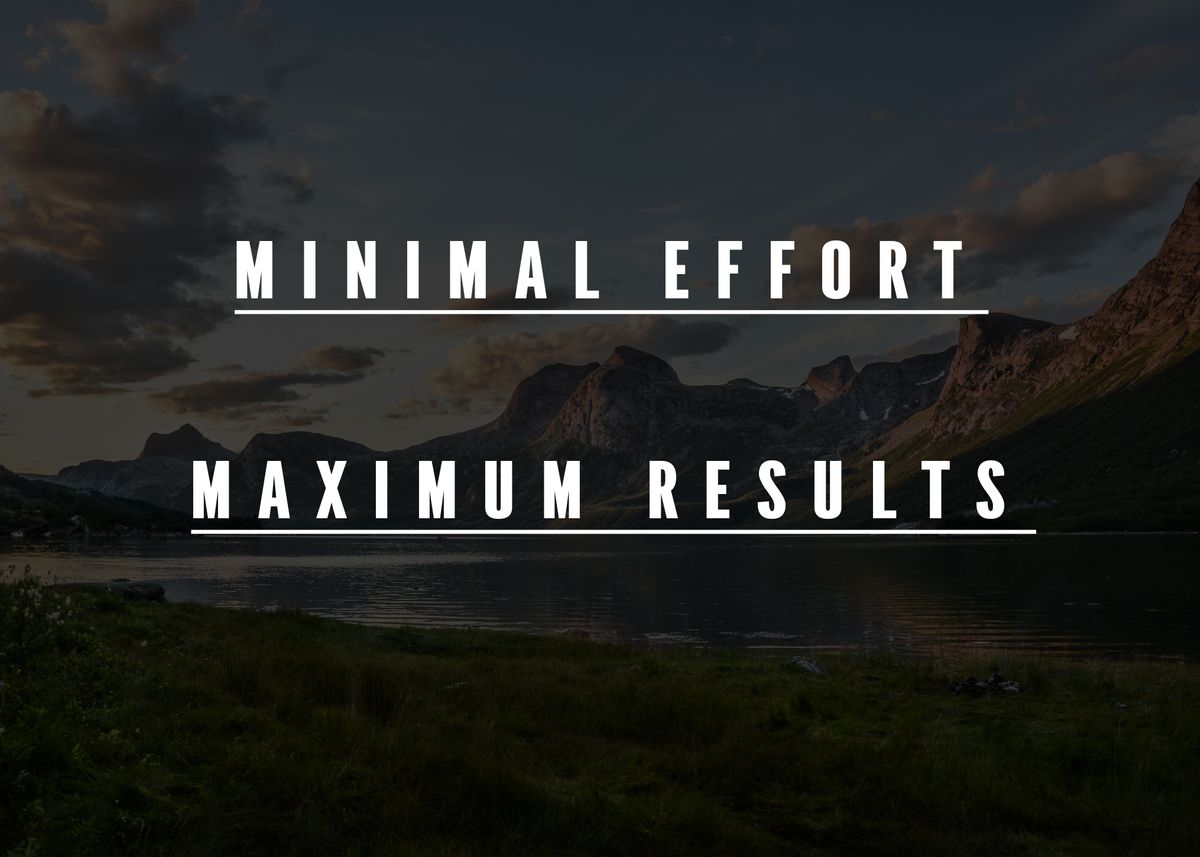 'Minimal Effort' Poster, picture, metal print, paint by Electric Sheep ...