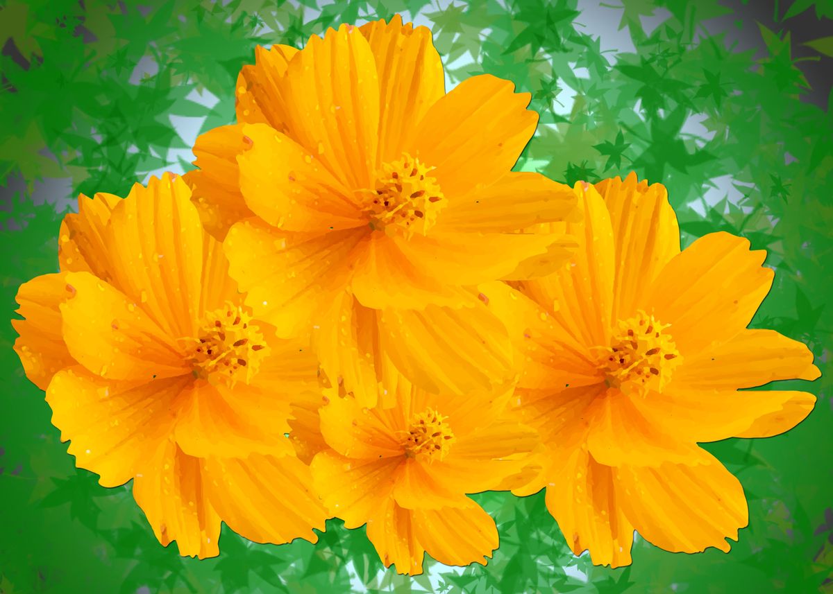 'Love Yellow Flowers ' Poster, picture, metal print, paint by Think ...