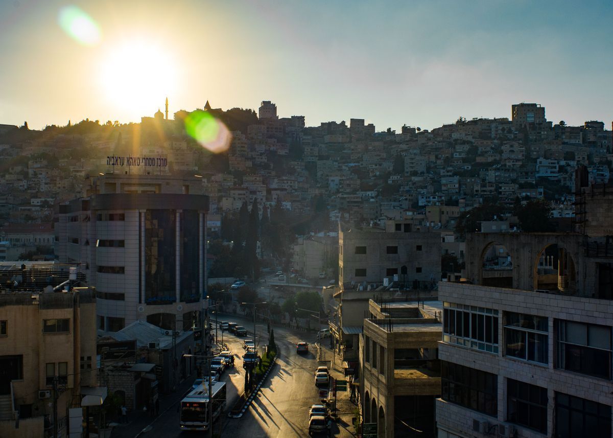 'Sunset over Nazareth' Poster, picture, metal print, paint by Creative ...