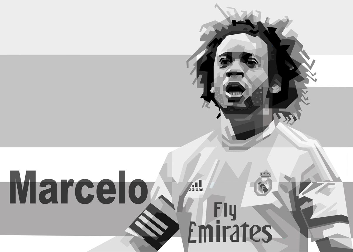 'Marcelo style black white' Poster, picture, metal print, paint by ...