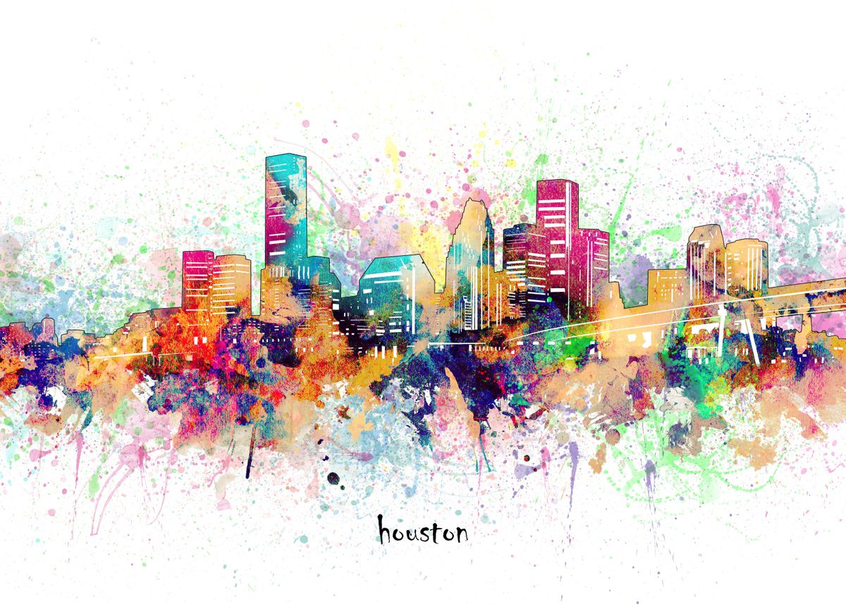 'houston artistic' Poster by Bekim Art | Displate