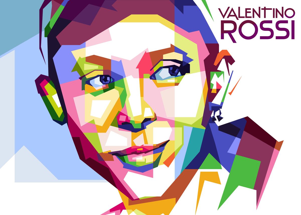 'Valentino ROSI POP ART' Poster, picture, metal print, paint by Rizky ...