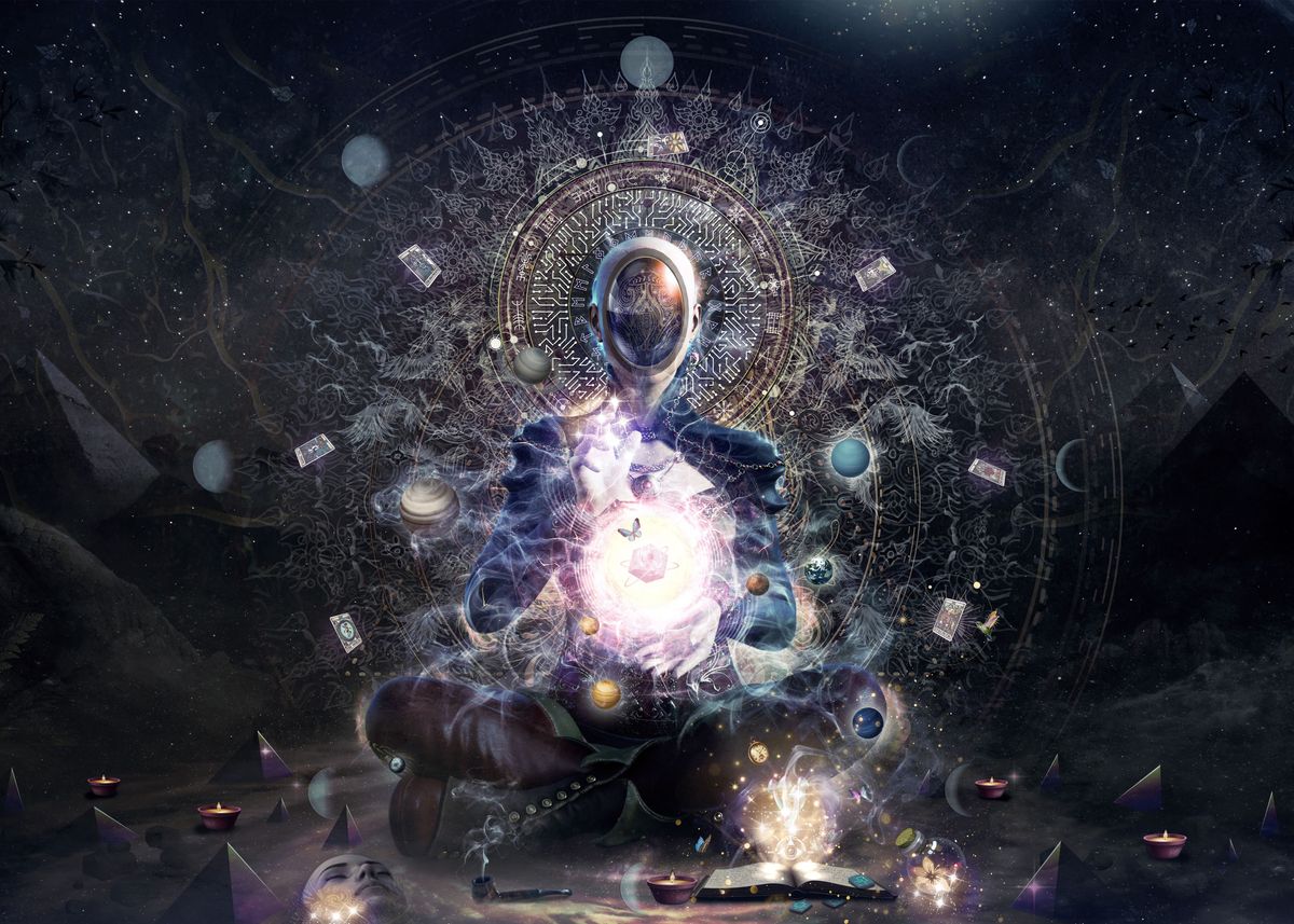 'Cosmic Ritual' Poster, picture, metal print, paint by Cameron Gray ...