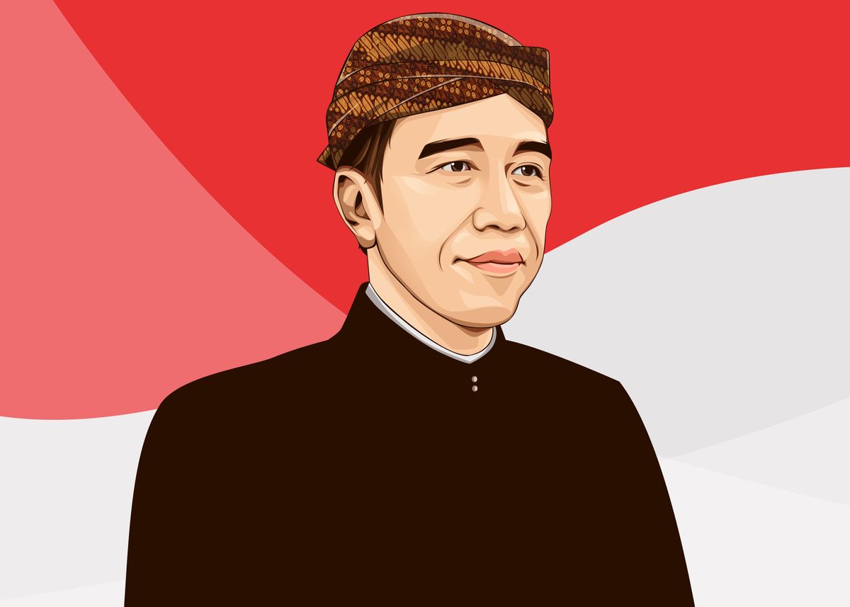 'Joko Widodo' Poster, picture, metal print, paint by Hidden Name | Displate