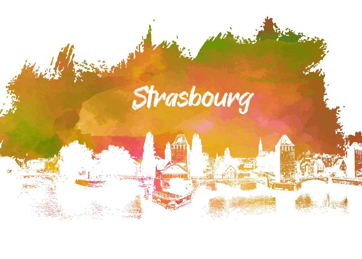 'Strasbourg' Poster by Printed Artings | Displate