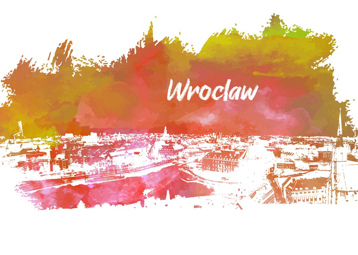 'Wroclaw' Poster, picture, metal print, paint by Printed Artings | Displate