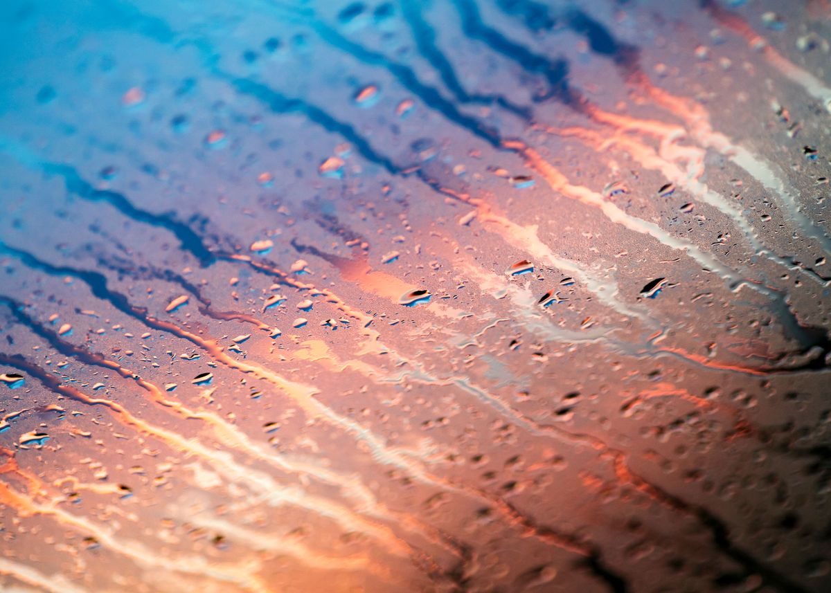 'Colorful rain droplets art' Poster, picture, metal print, paint by ...