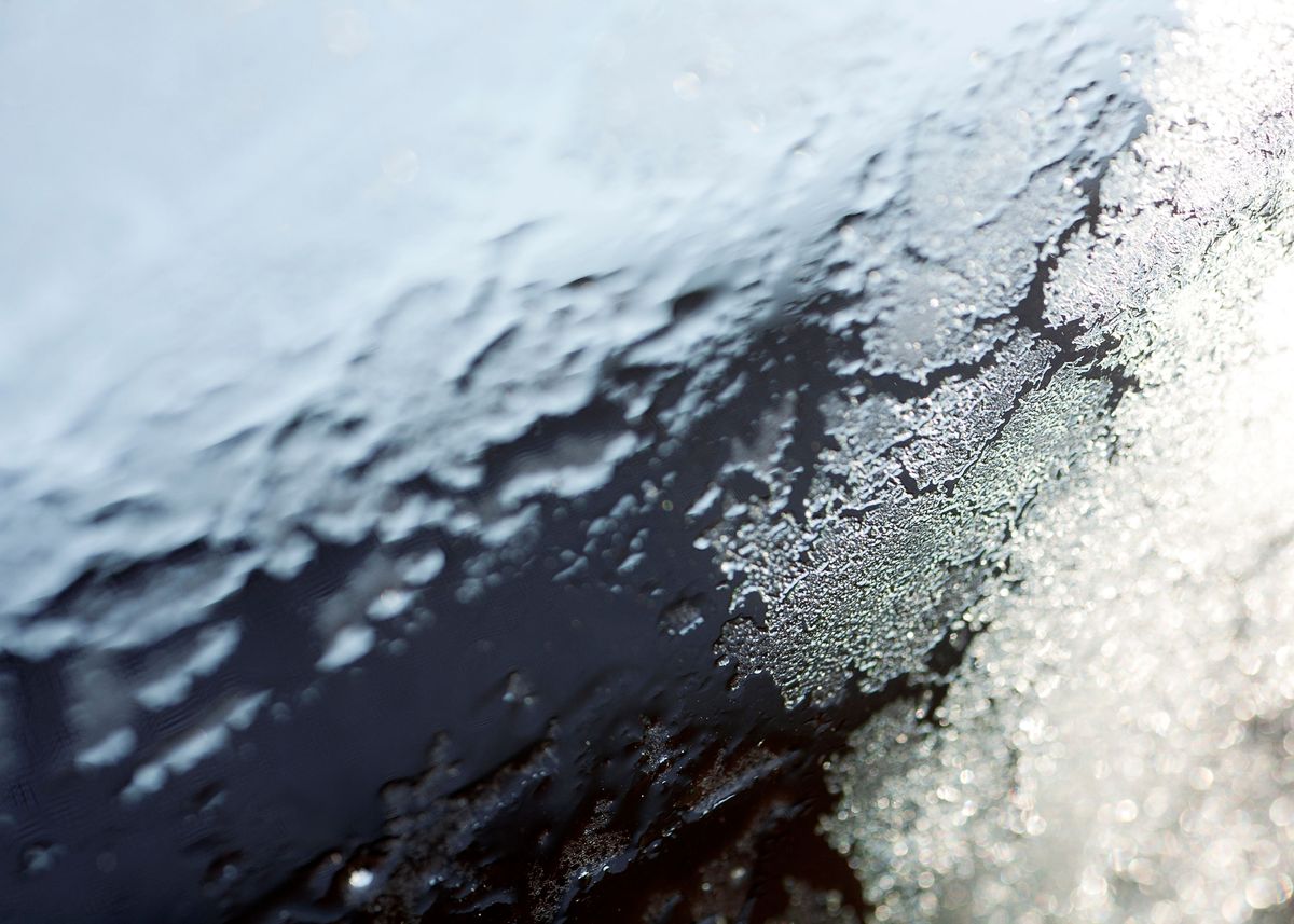 'Iced window macro abstract' Poster, picture, metal print, paint by ...