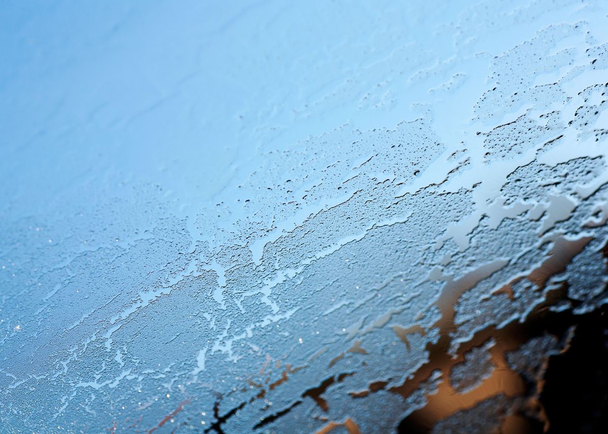 'Iced window macro abstract' Poster, picture, metal print, paint by ...