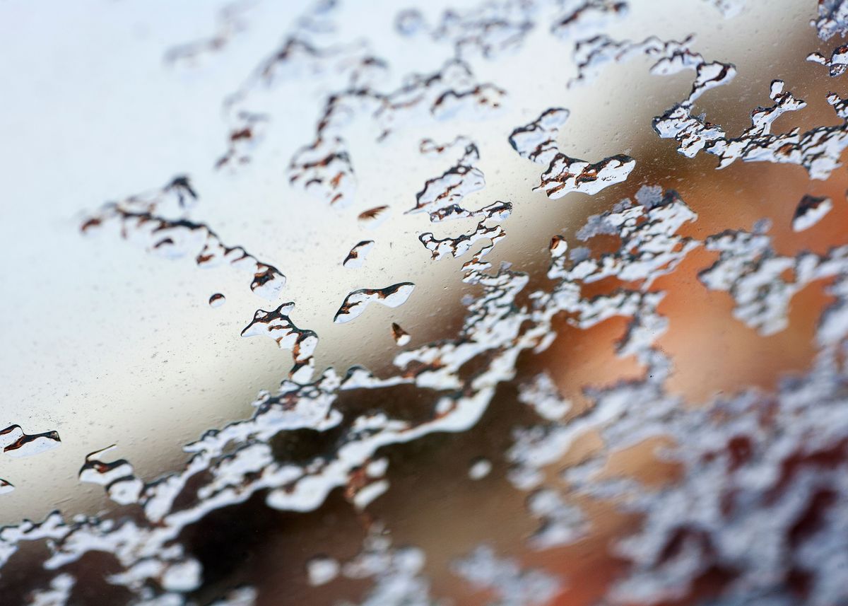 'Iced window macro abstract' Poster, picture, metal print, paint by ...